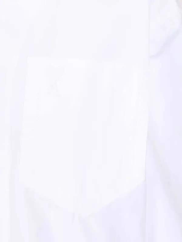AMI Paris Short-sleeved Cotton Poplin Shirt