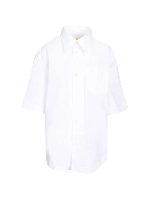 AMI Paris Short-sleeved Cotton Poplin Shirt