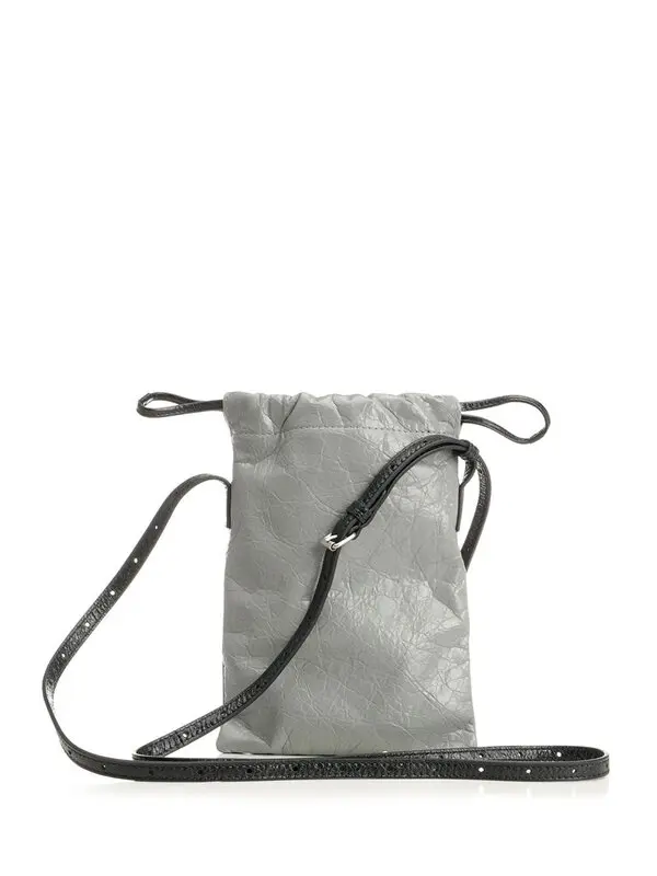 Balenciaga Lamb Skin Shopper Phone Holder - Gray