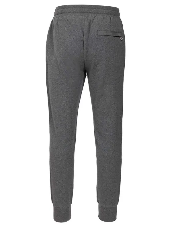 Dolce & Gabbana Jersey Trousers With Heraldic Patch - Gray