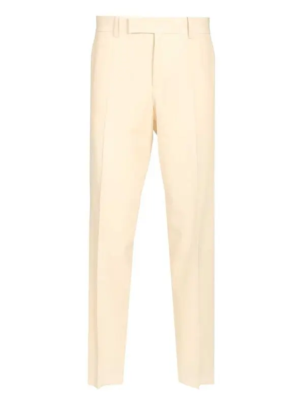 Fendi Gabardine Straight Leg Pants - Cream