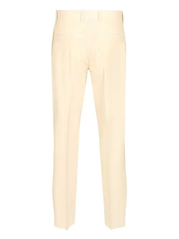 Fendi Gabardine Straight Leg Pants - Cream