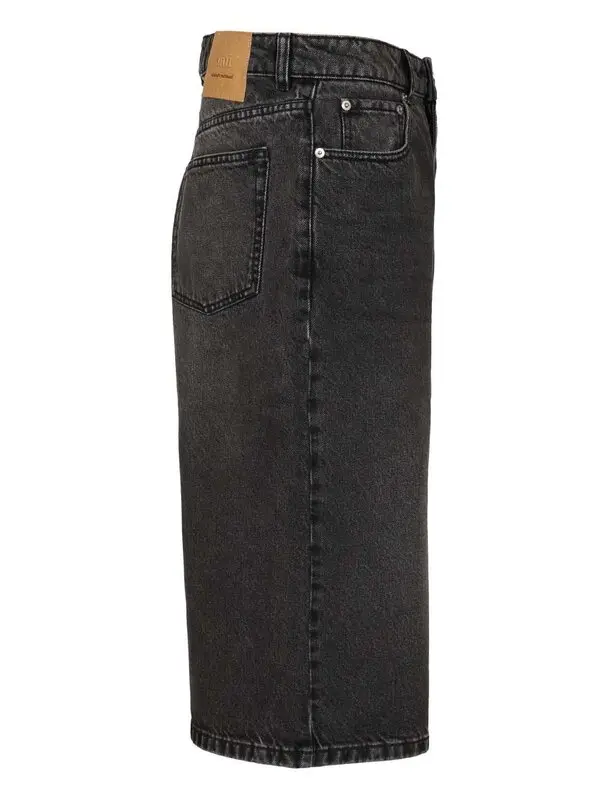 AMI Paris Large Fit Bermuda Shorts Used Denim