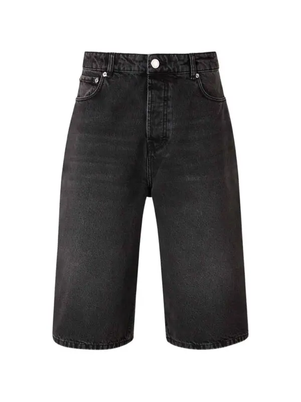 AMI Paris Large Fit Bermuda Shorts Used Denim