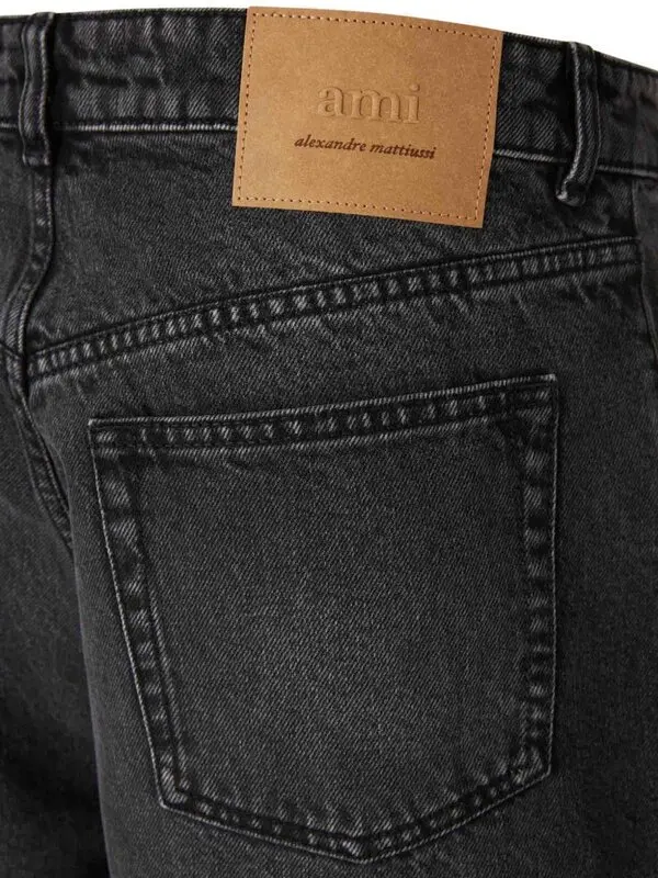AMI Paris Large Fit Bermuda Shorts Used Denim