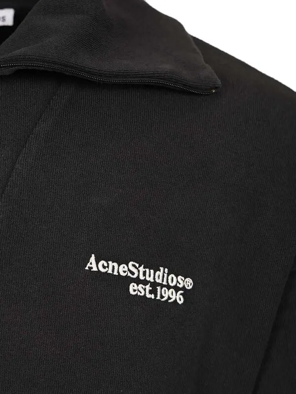 Acne Studios Half-zip Sweatshirt With Logo