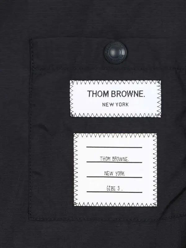 Thom Browne Zip Front Raglan Track Jacket With Four Bar Detail