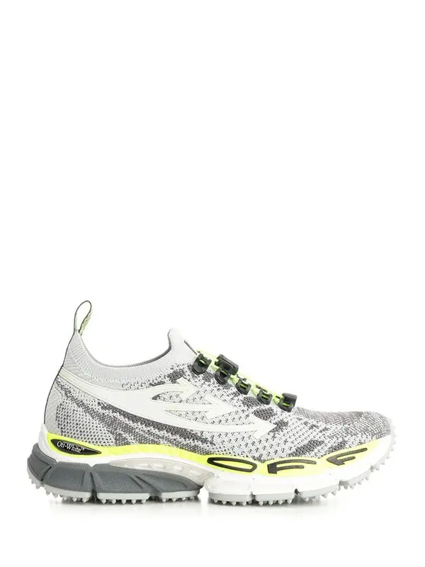 Off-White Be Right Back" Knit Sneakers - Gray