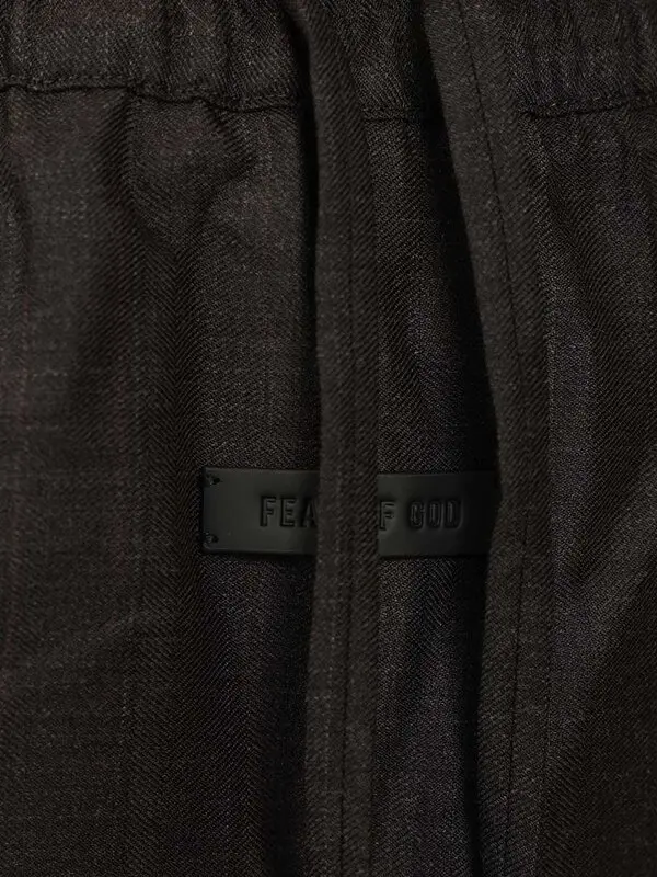 Fear Of God Virgin Wool Wide Leg Trousers - Gray