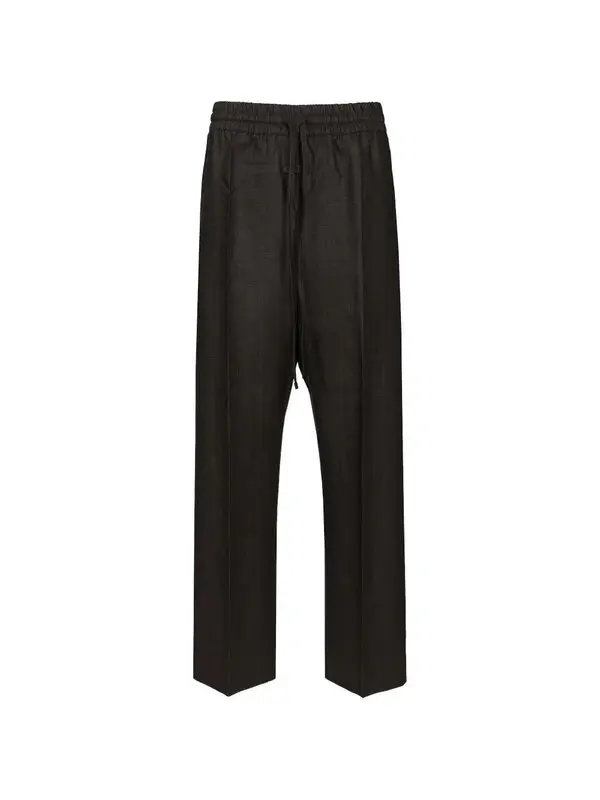 Fear Of God Virgin Wool Wide Leg Trousers - Gray