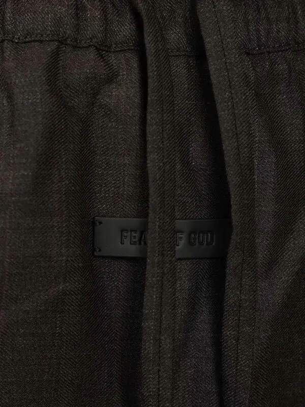 Fear Of God Virgin Wool Wide Leg Trousers - Gray