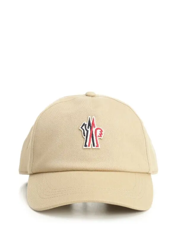Moncler Baseball Cap With Embroidered Logo - Cream