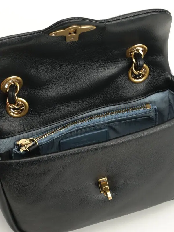 VIVIENNE WESTWOOD Anita Leather Shoulder Bag - Black