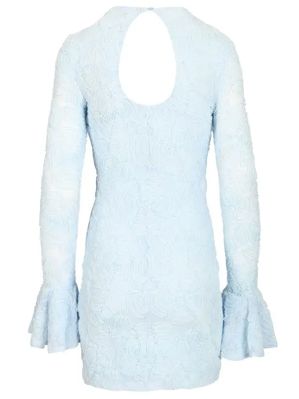 ROTATE BY BIRGER CHRISTENSEN Mesh Mini Dress With Ruffles