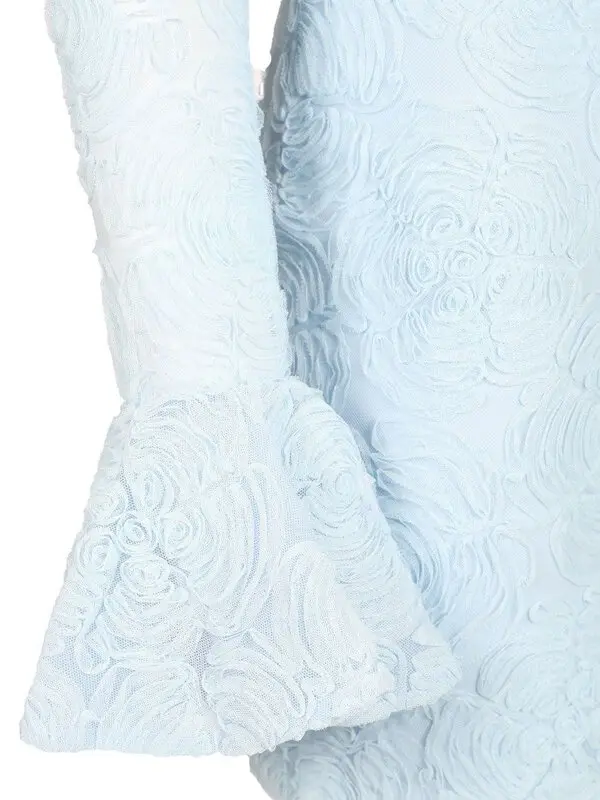ROTATE BY BIRGER CHRISTENSEN Mesh Mini Dress With Ruffles