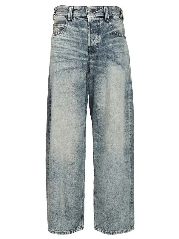 DIESEL® 1997 D-enim Medium Waist Relaxed Wide Leg Jeans - Blue