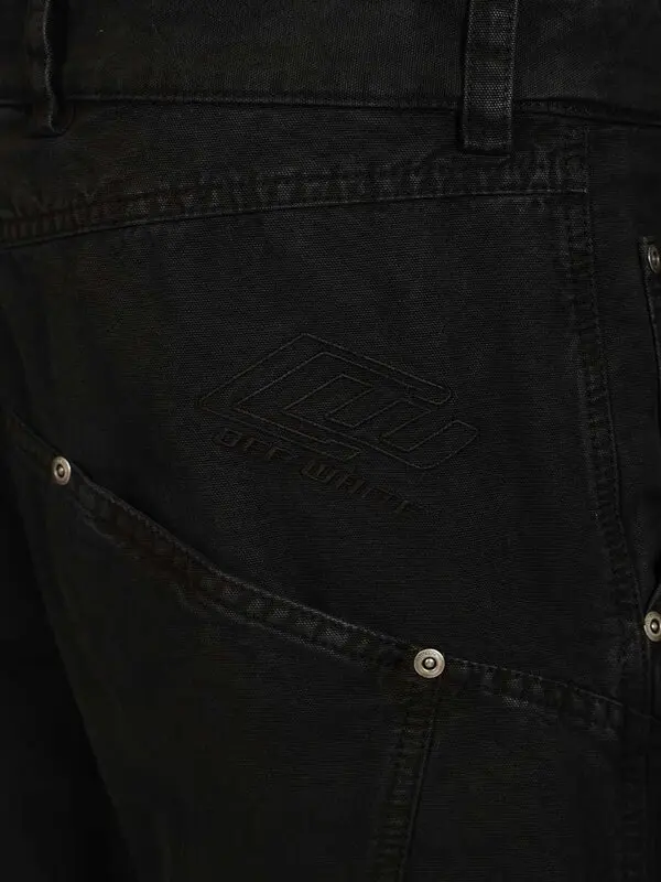 Off-White Denim Cargo Jeans Wide Leg