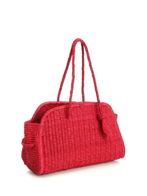 Jacquemus Le Turismo Raphia Shoulder Bag - Red