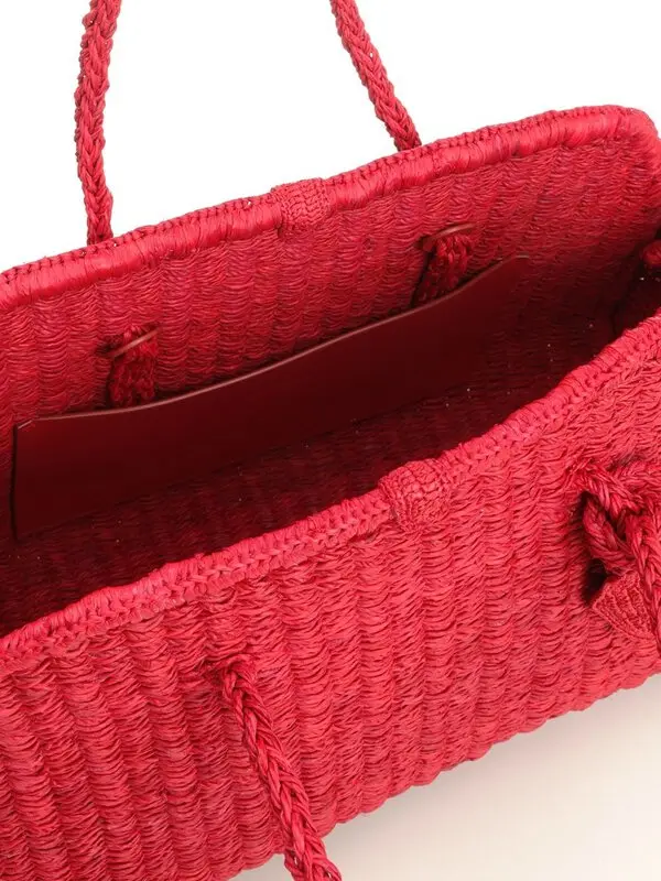 Jacquemus Le Turismo Raphia Shoulder Bag - Red