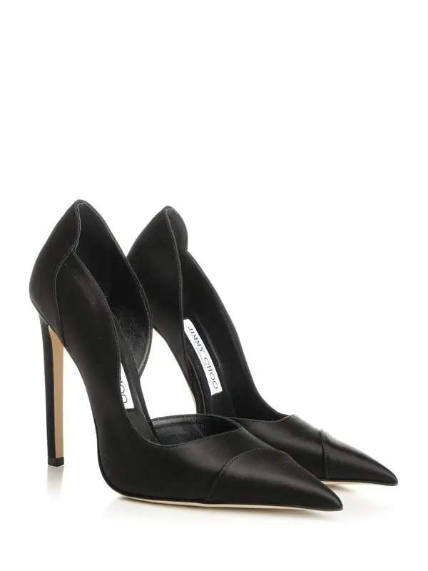 JIMMY CHOO Brigitte Satin Pumps - Black
