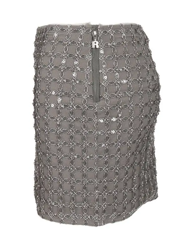 ROTATE BY BIRGER CHRISTENSEN Beaded Mini Skirt