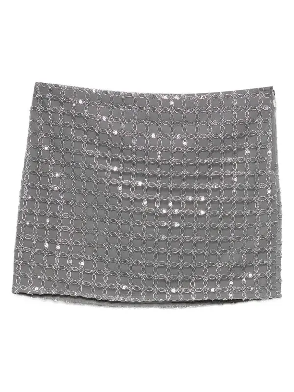 ROTATE BY BIRGER CHRISTENSEN Beaded Mini Skirt