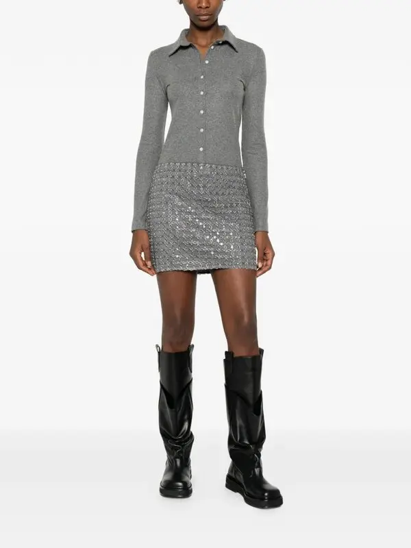 ROTATE BY BIRGER CHRISTENSEN Beaded Mini Skirt