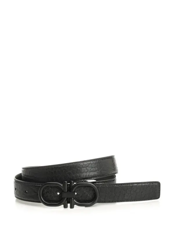 FERRAGAMO Reversible And Adjustable Belt - Black