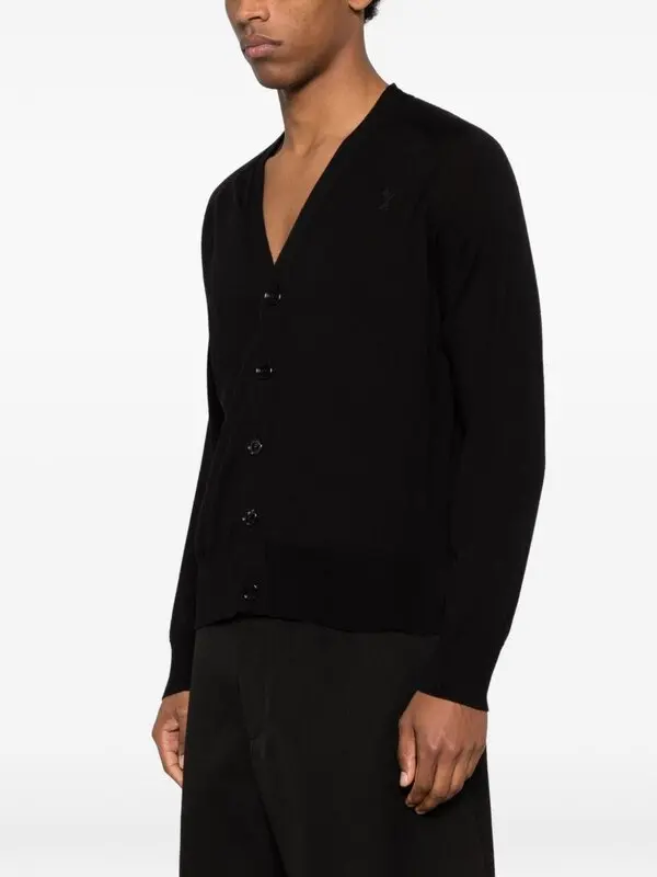 AMI Paris V-neck Wool Cardigan