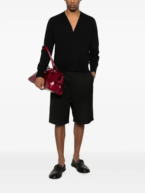 AMI Paris V-neck Wool Cardigan