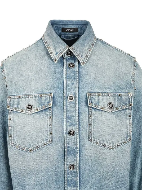 Versace Studded Denim Shirt