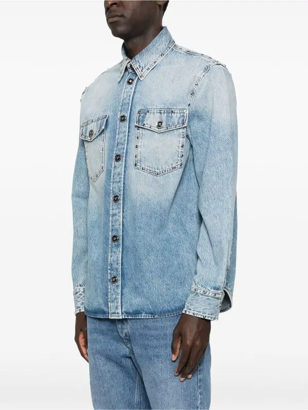 Versace Studded Denim Shirt