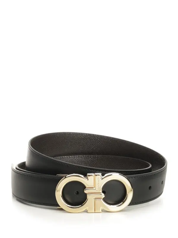 FERRAGAMO Reversible And Adjustable Gancini Belt