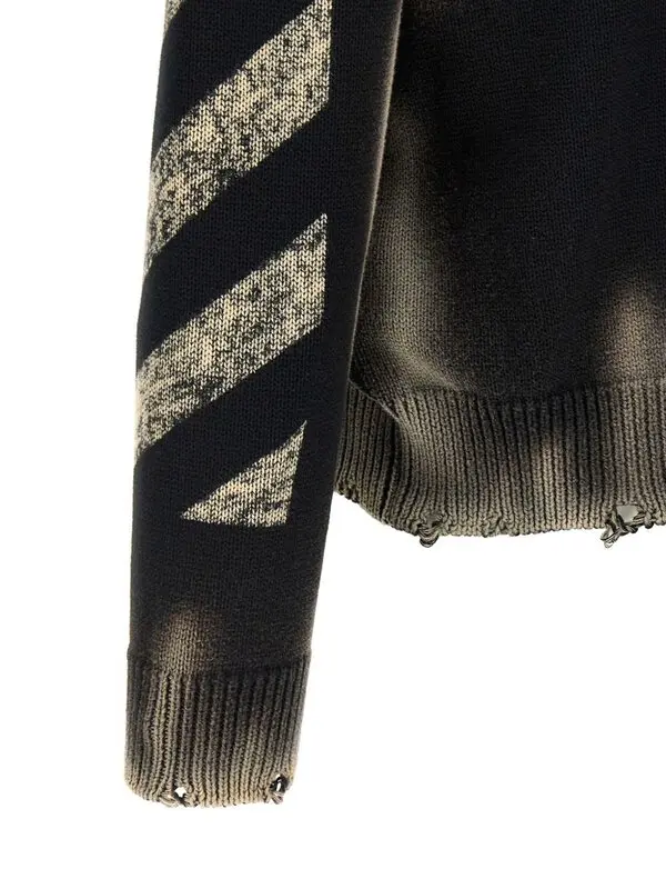 Off-White Diag Corrosion Knit Sweater