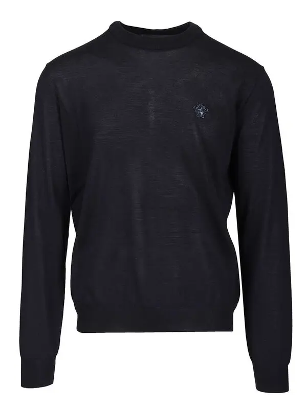 Versace Medusa Sweater In Wool, Silk And Cashmere