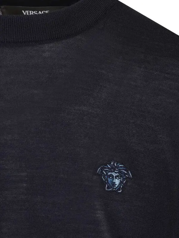 Versace Medusa Sweater In Wool, Silk And Cashmere