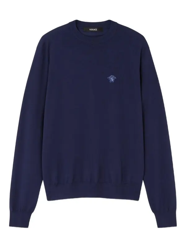 Versace Medusa Sweater In Wool, Silk And Cashmere