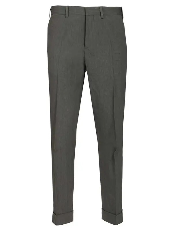 Dries Van Noten Tailored Linen Blend Trousers With Turn-ups