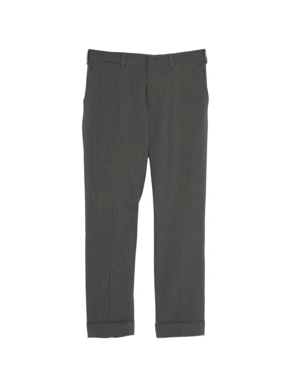 Dries Van Noten Tailored Linen Blend Trousers With Turn-ups