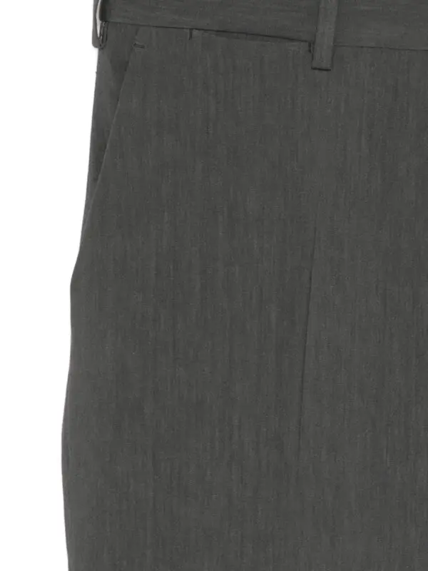 Dries Van Noten Tailored Linen Blend Trousers With Turn-ups