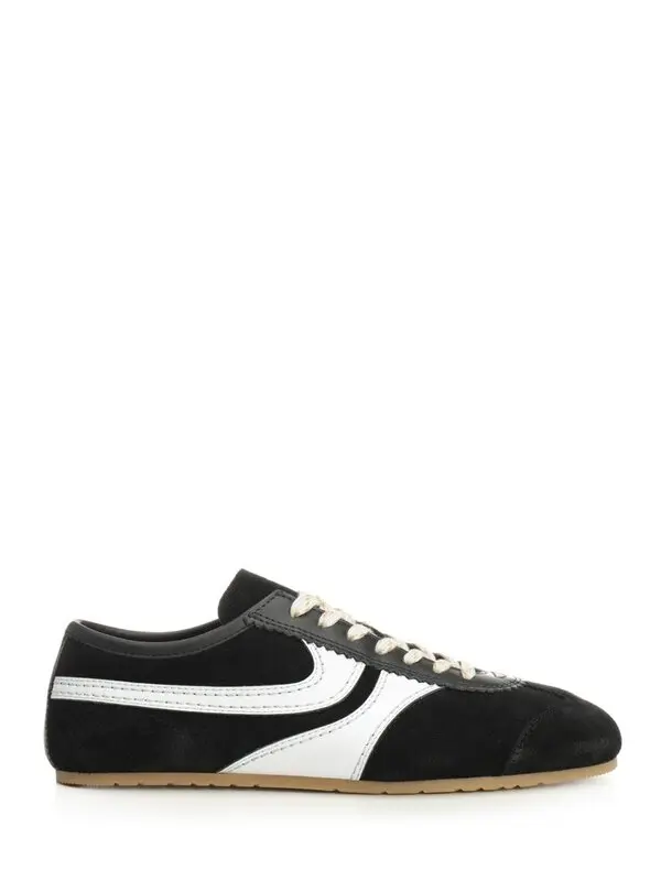 Dries Van Noten Suede Lace-up Sneakers - Black