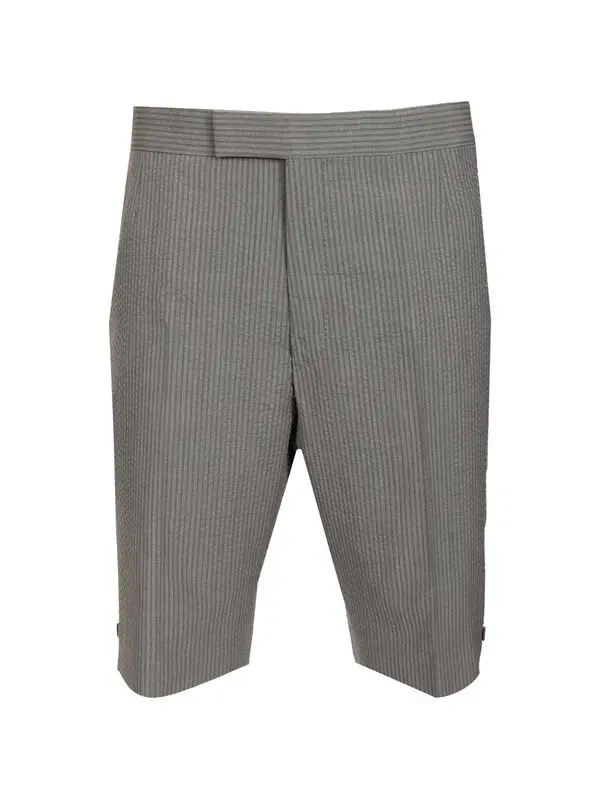 Thom Browne Seersucker Wool Bermuda Shorts