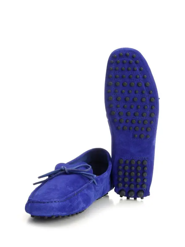 TOM FORD Suede Loafers With Leather Laces - Blue