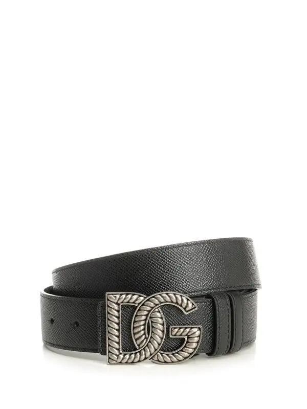 Dolce & Gabbana Calfskin Belt - Black