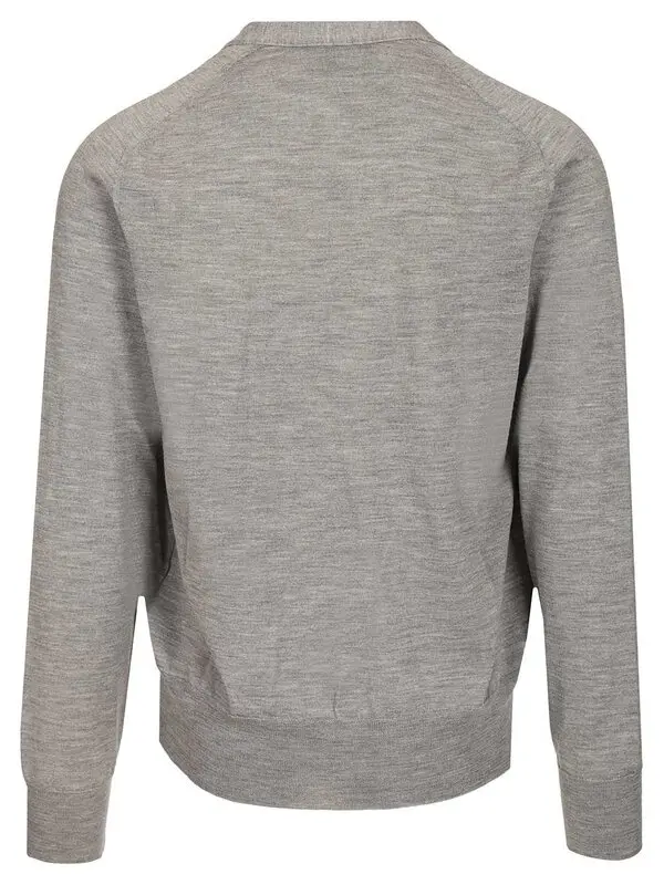 AMI Paris V-neck Wool Cardigan