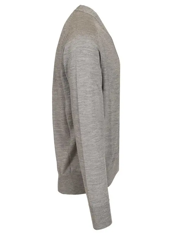 AMI Paris V-neck Wool Cardigan