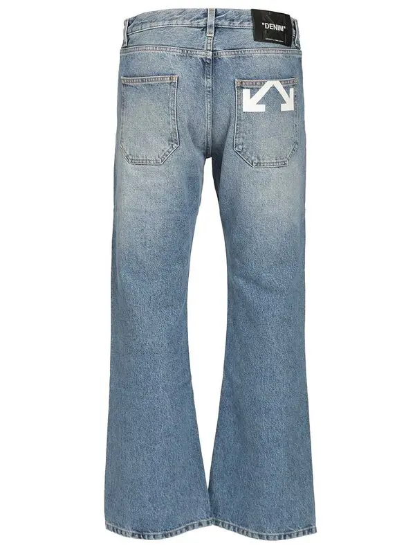 Off-White Half Arrow Print Jeans - Blue
