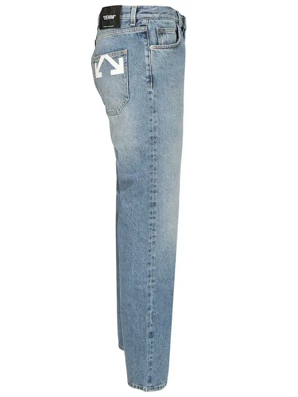 Off-White Half Arrow Print Jeans - Blue
