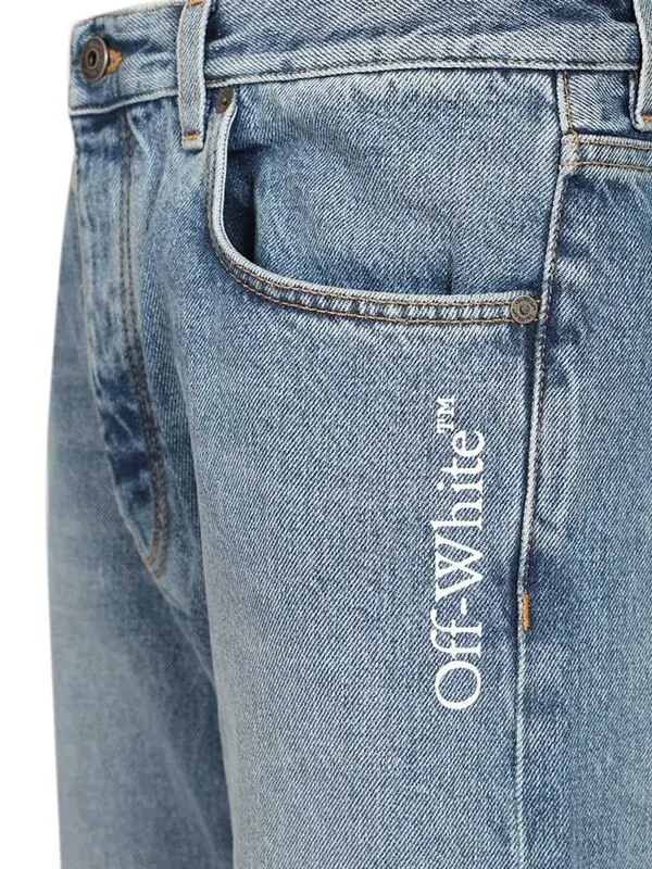 Off-White Half Arrow Print Jeans - Blue