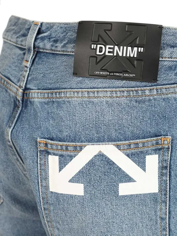 Off-White Half Arrow Print Jeans - Blue
